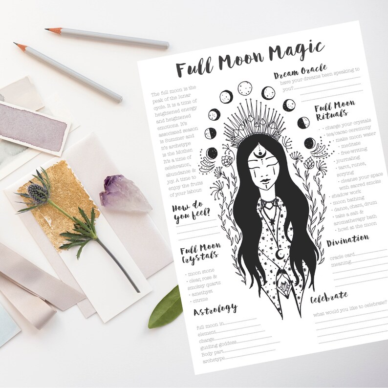 Full Moon Playsheet - Downloadable PDF - Etsy
