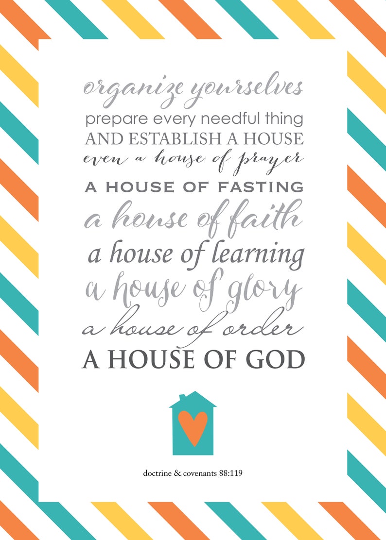 LDS D&C 88:119 Scripture Canvas Wrap Sign - Etsy