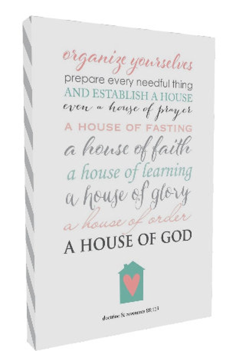 LDS D&C 88:119 Scripture Canvas Wrap Sign | Etsy