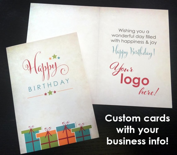 CUSTOM Bulk Business Birthday Cards Greeting Cards 5x7 | Etsy