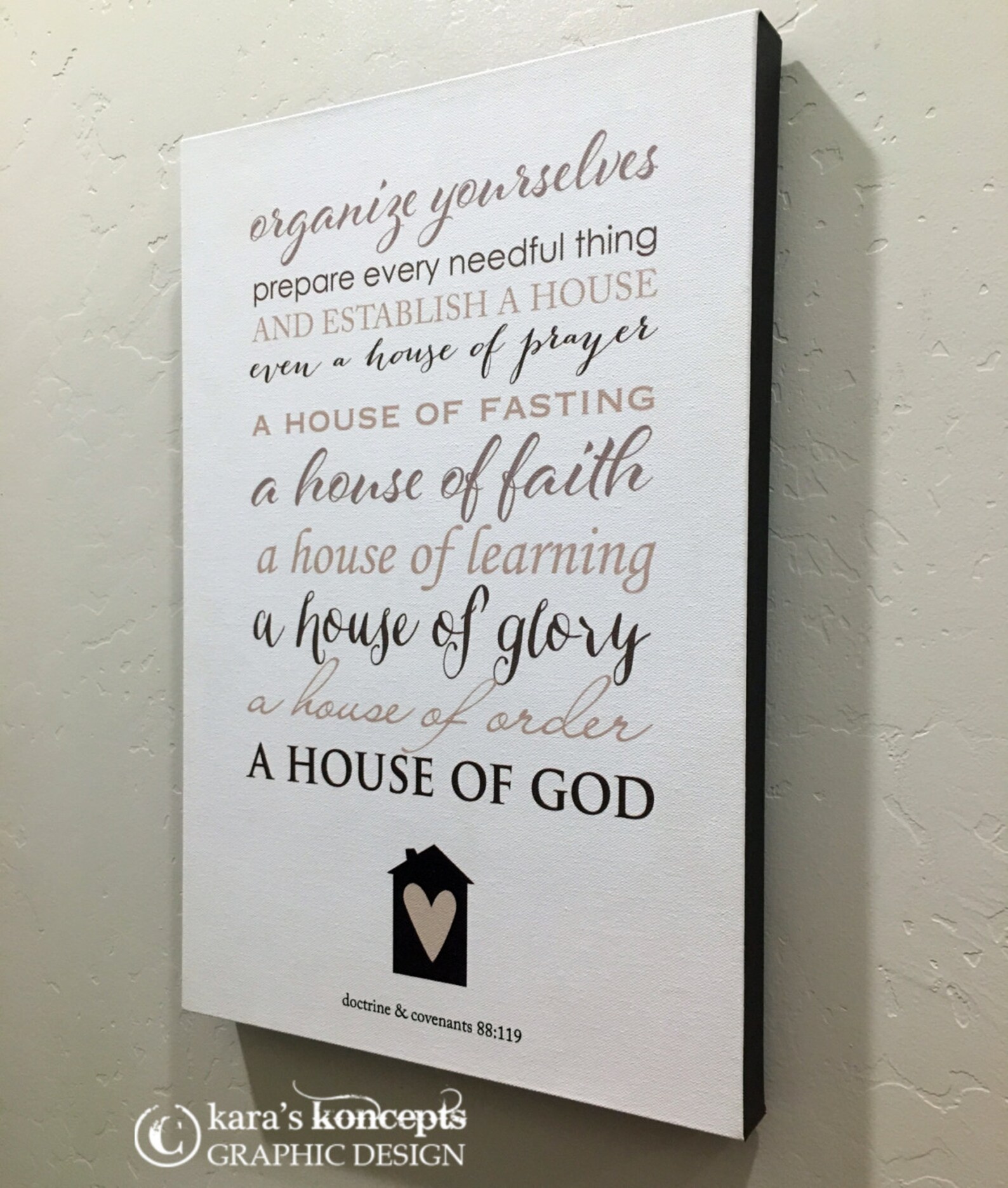 LDS D&C 88:119 Scripture Canvas Wrap Sign - Etsy