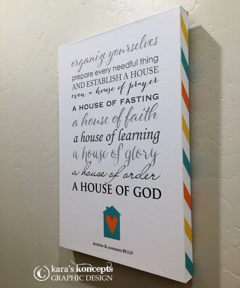 LDS D&C 88:119 Scripture Canvas Wrap Sign - Etsy