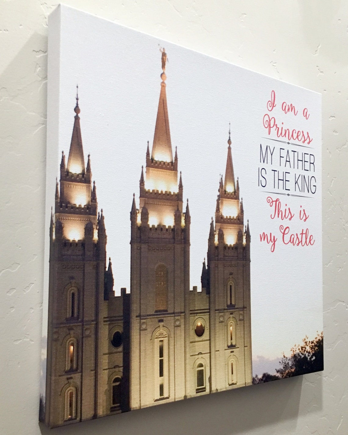 Princess Castle Temple Quote Salt Lake City Utah LDS Temple - Etsy
