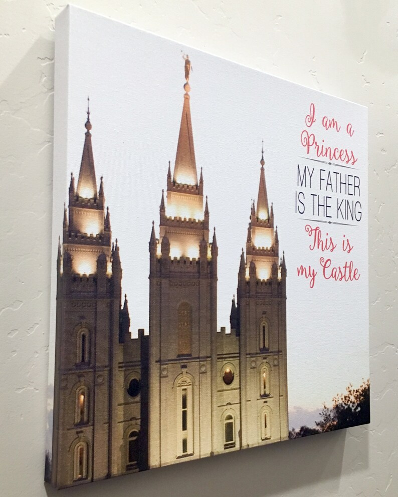 Princess Castle Temple Quote Salt Lake City Utah LDS Temple Custom ...
