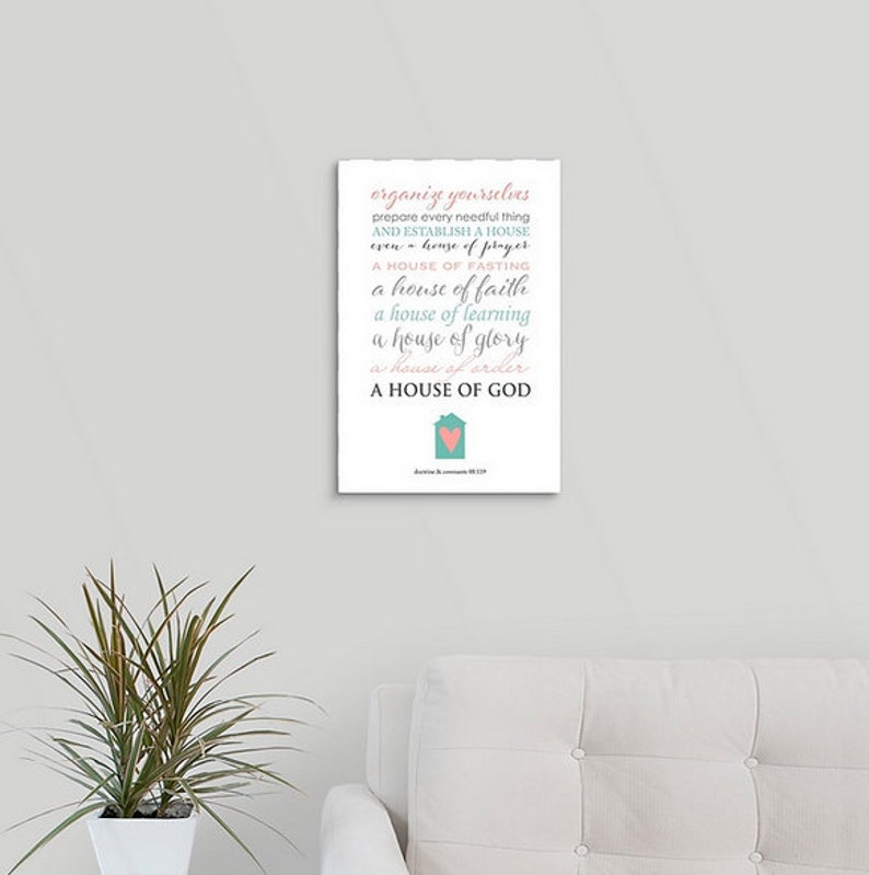 LDS D&C 88:119 Scripture Canvas Wrap Sign - Etsy