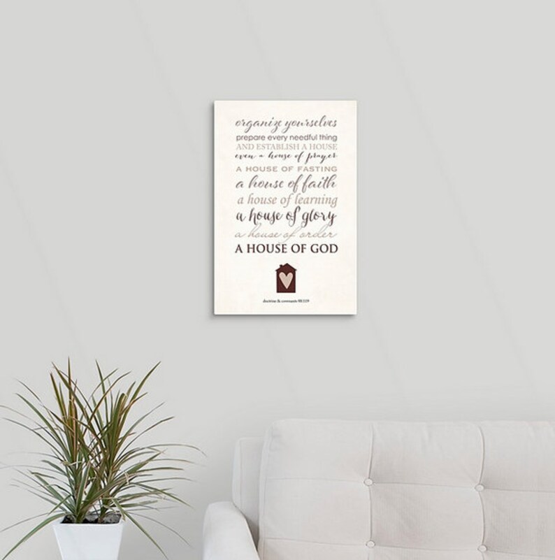 LDS D&C 88:119 Scripture Canvas Wrap Sign - Etsy