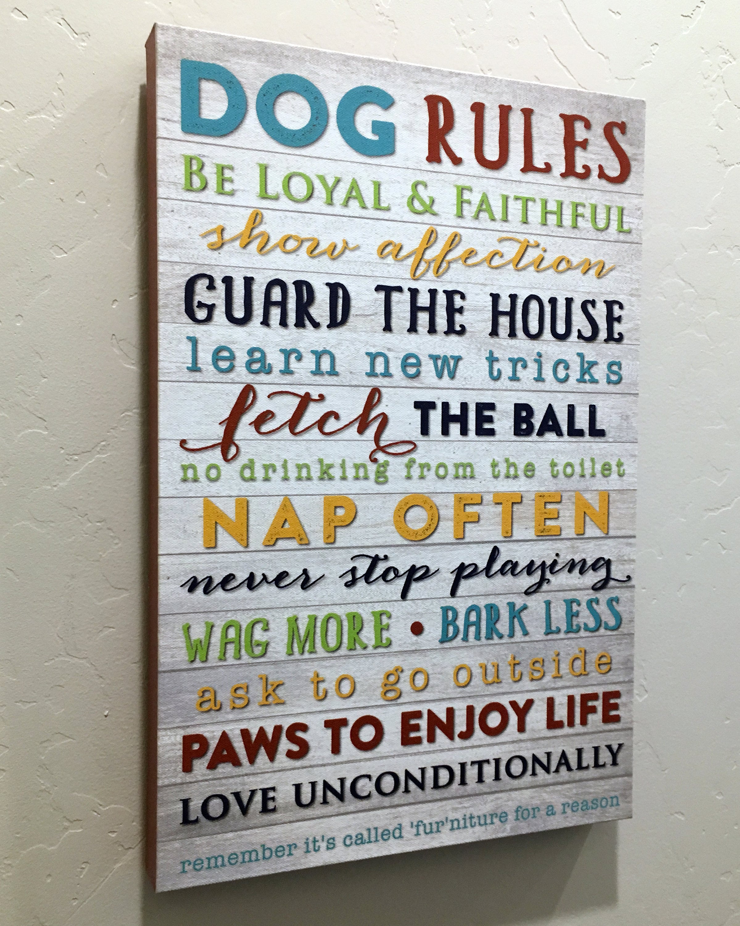 Dog Rules Canvas Wrap Dog House Rules Dog Sign Doghouse - Etsy