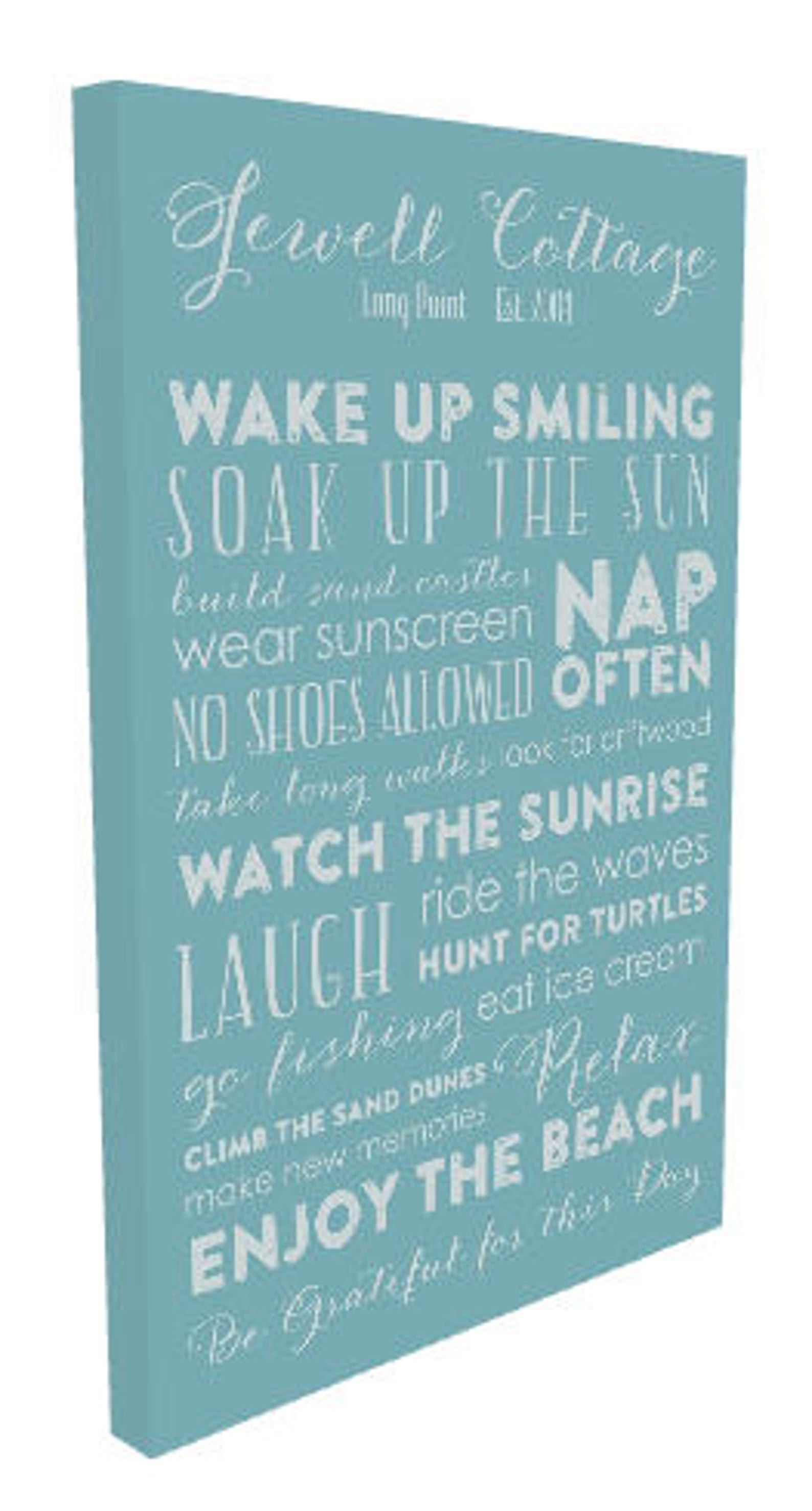 Beach Rules Canvas Wrap - Beach House Rules - Ocean Rules - Lake House ...