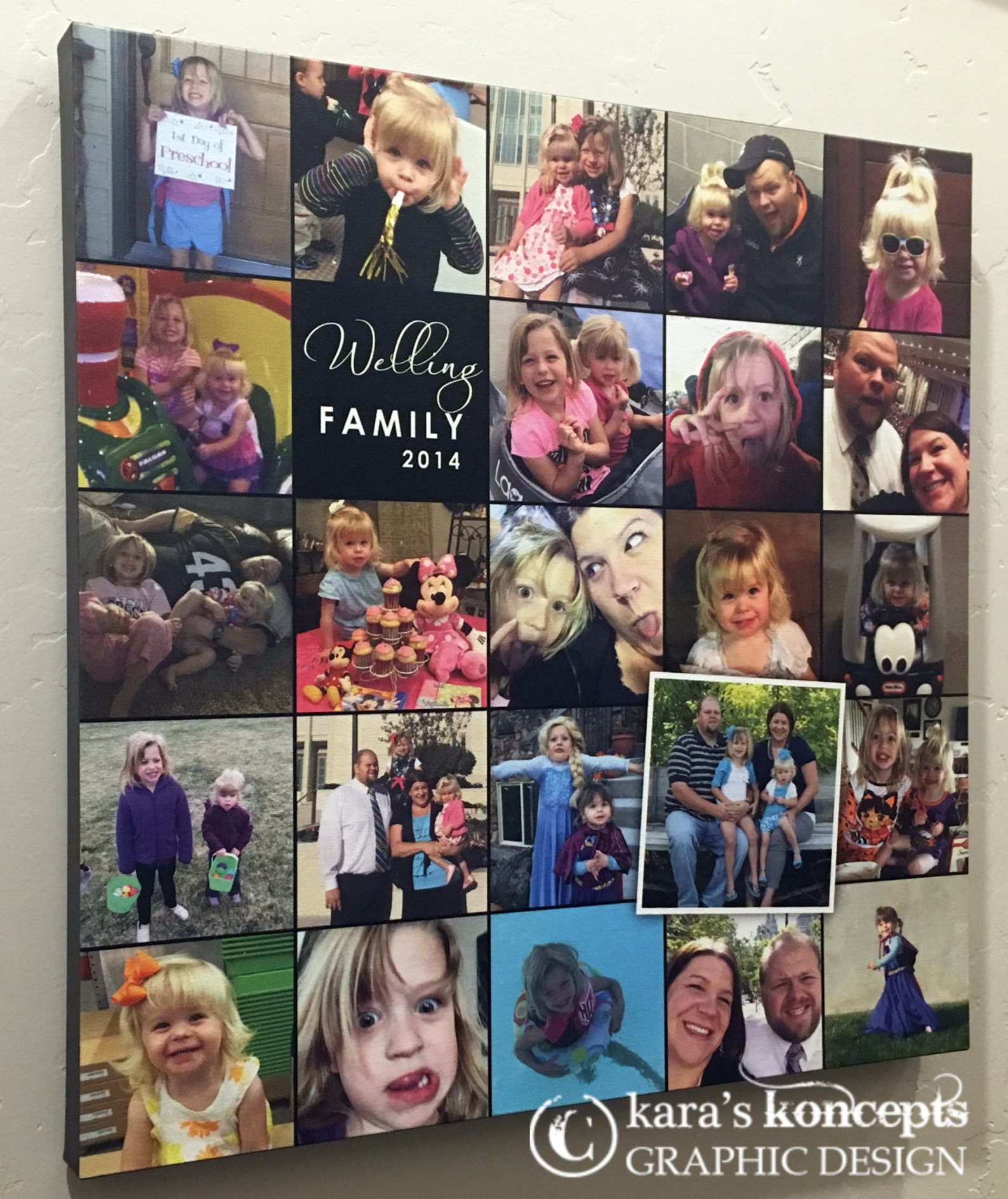 CUSTOM Insta Collage Canvas Wrap Instagram Photo Display | Etsy