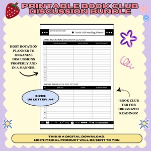 Book Club Discussion Guide Bundle, Printable Book Review, Book Club ...