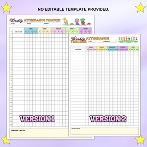 Homeschool Attendance Log Printable Weekly Attendance Tracker School ...