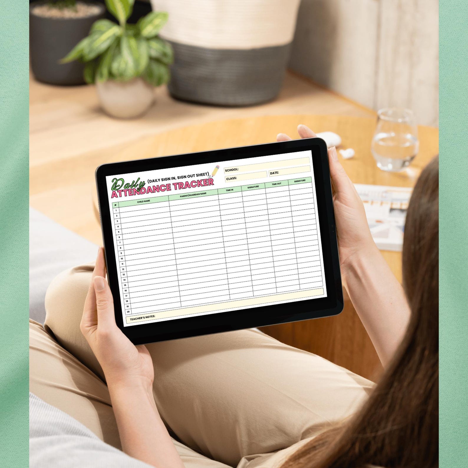 Homeschool Attendance Log Printable Daily Attendance Tracker School ...