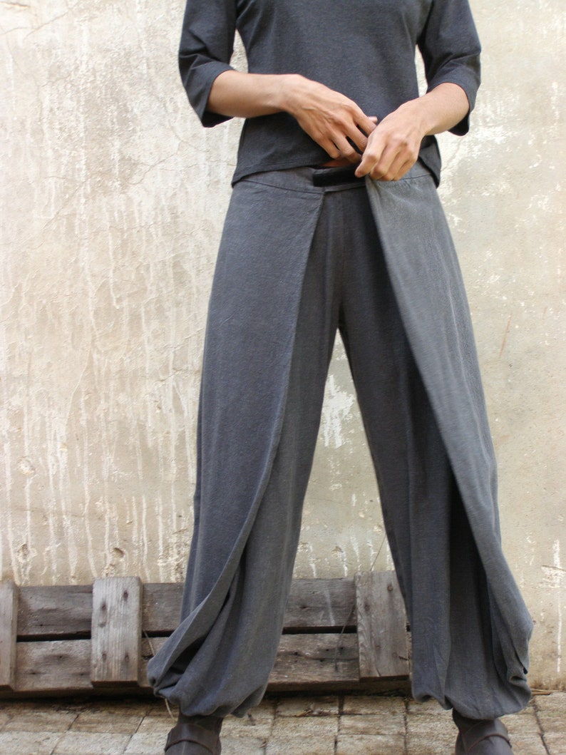 Unique Grey Womens Pants Origami Trousers 4 Way Pants - Etsy Israel