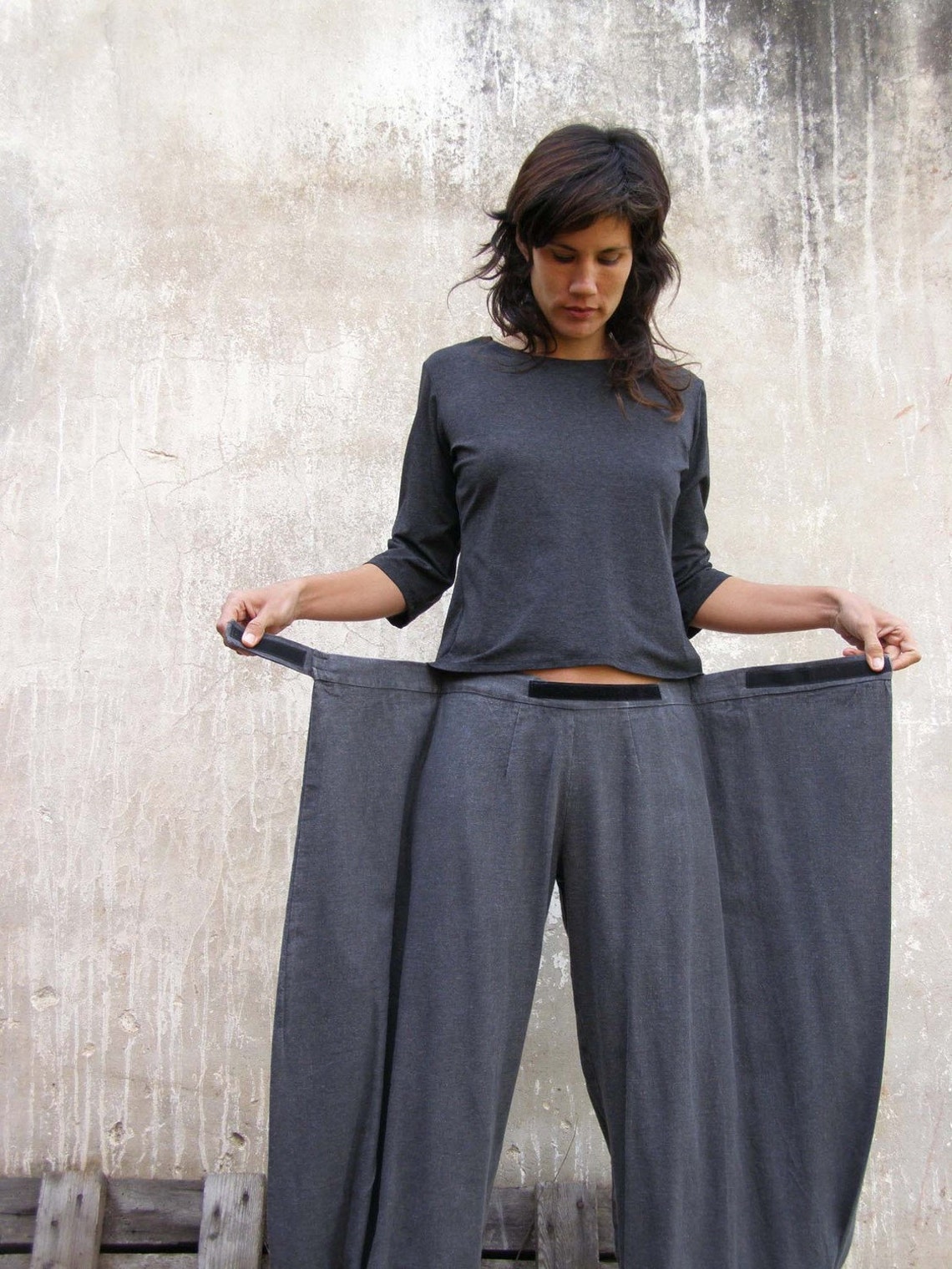 Unique Grey Womens Pants Origami Trousers 4 Way Pants - Etsy Israel