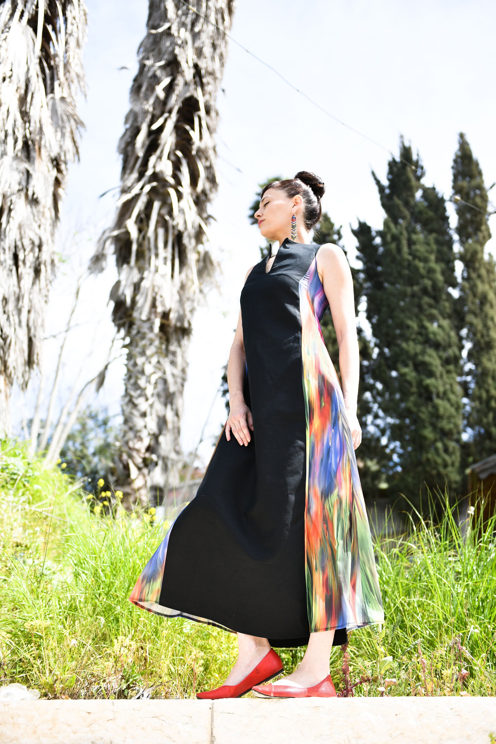 Unique Women Black Maxi Dress Black Summer Maxi Gown Boat | Etsy