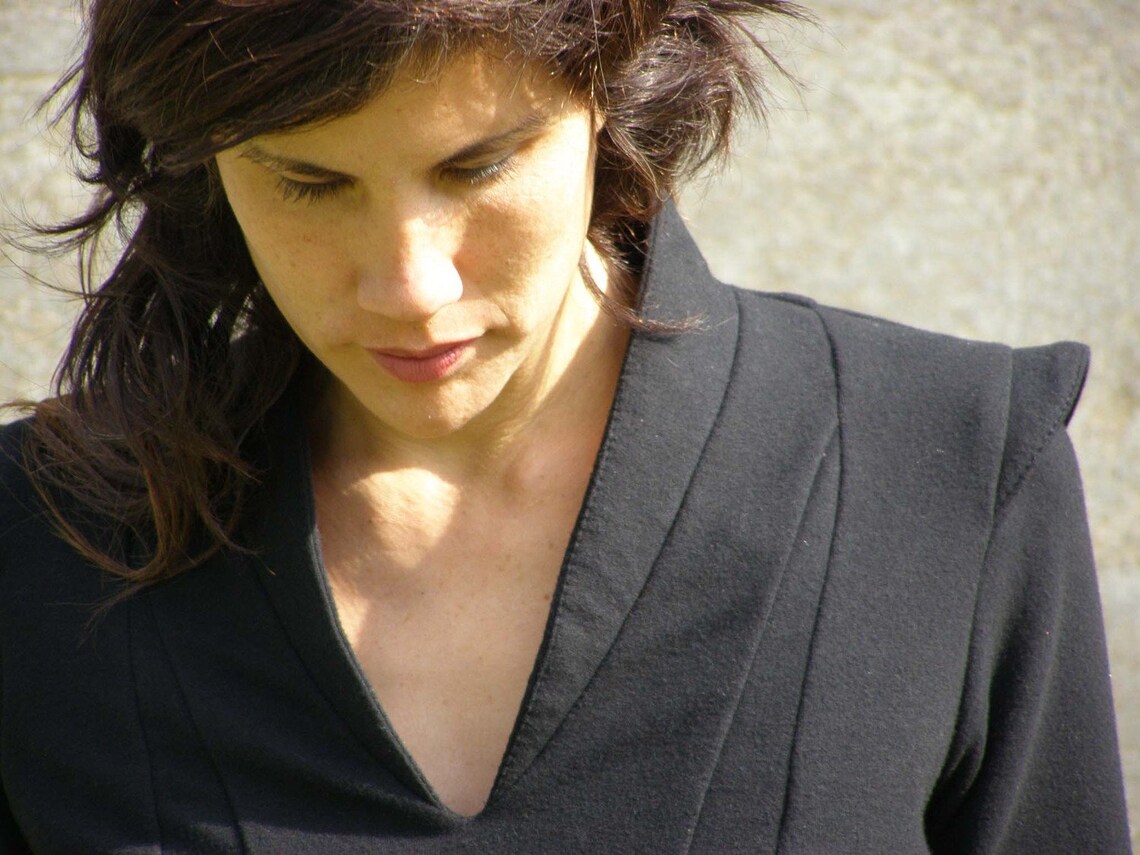 Tailored Black Tunic Dress Long Sleeves Tunic Winter - Etsy