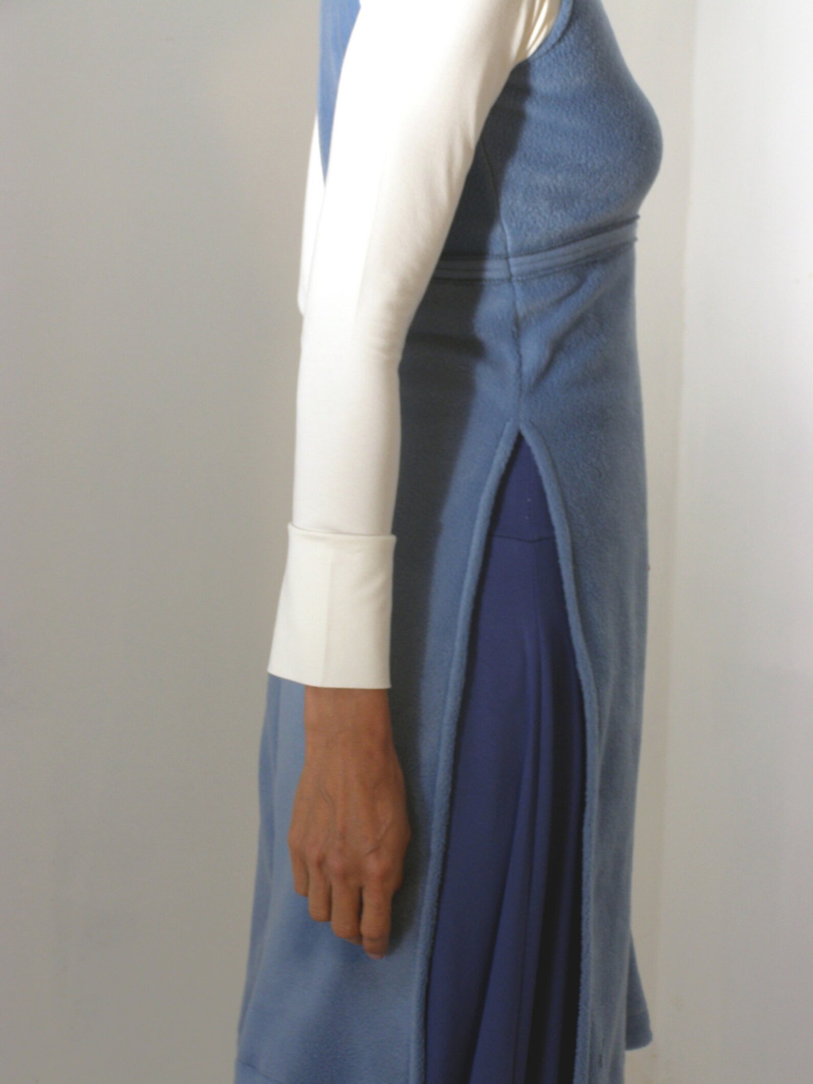 Light Blue Fleece Tunic Winter Women Tunic Top Chinese | Etsy