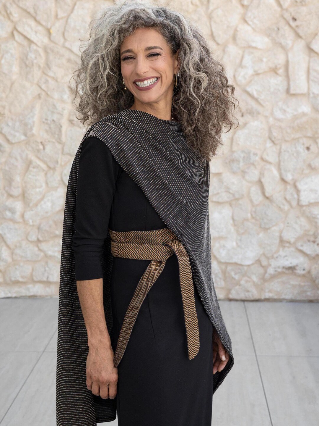 Evening Shawl for Special Occasions, Black and Gold Shawl, Elegant ...