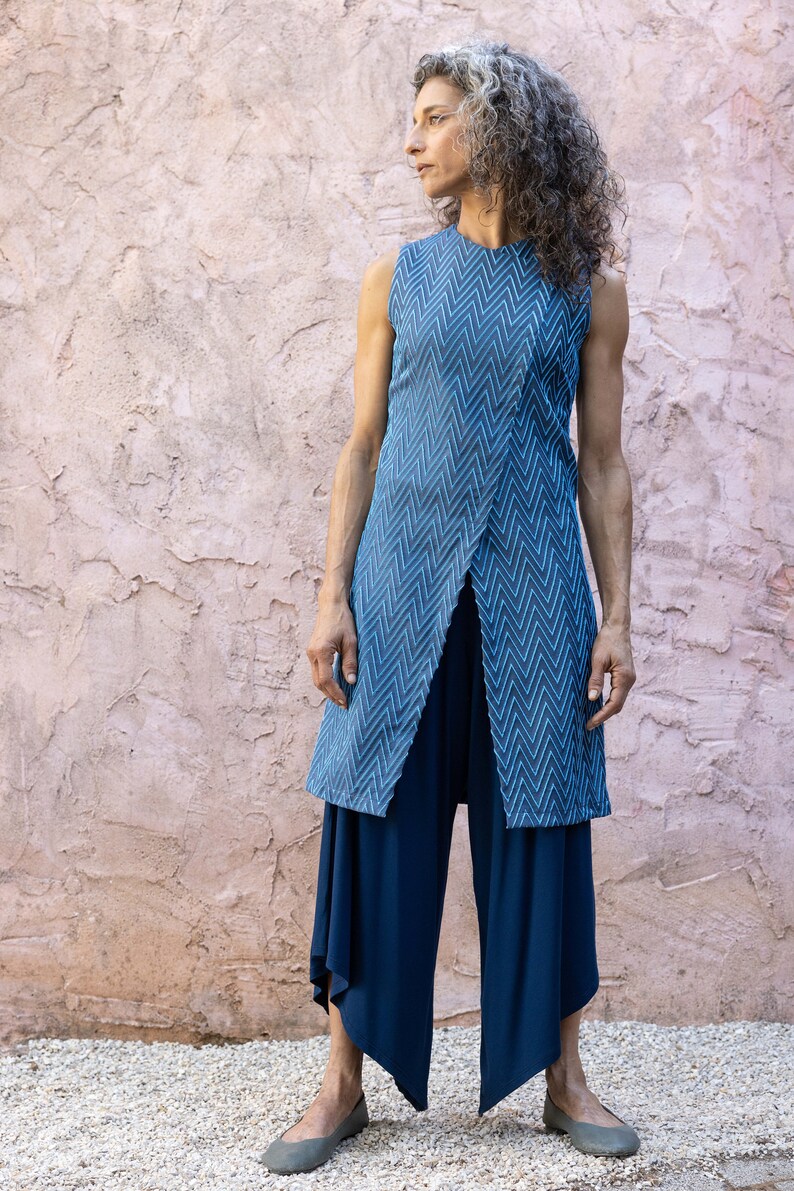 Women Tailored Evening Suit Set Art Fabric Elegant Tunic Top - Etsy