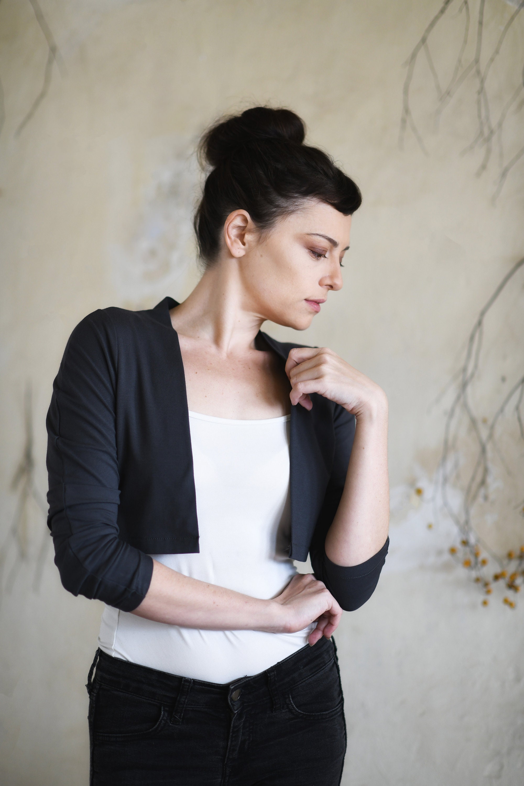 White Shrug Short Shrugs White Bolero Jacket White Cropped | Etsy