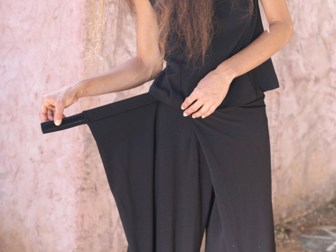 Unique Black Women's Pants-origami Trousers/ 4 Way | Etsy