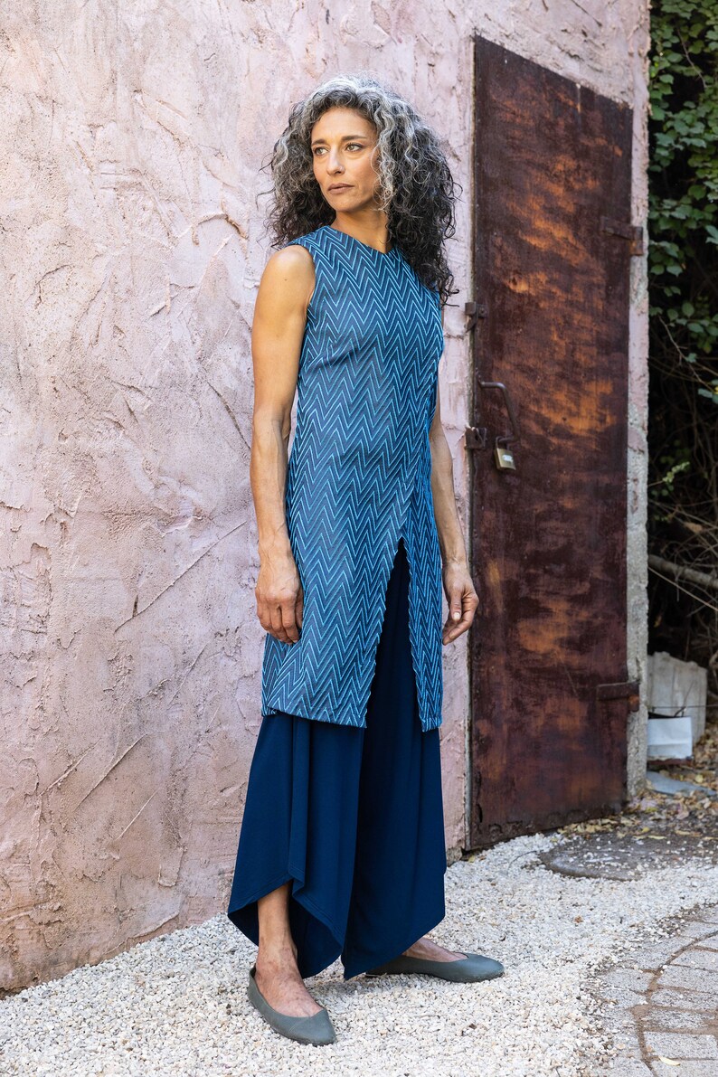 Women Tailored Evening Suit Set Art Fabric Elegant Tunic Top - Etsy