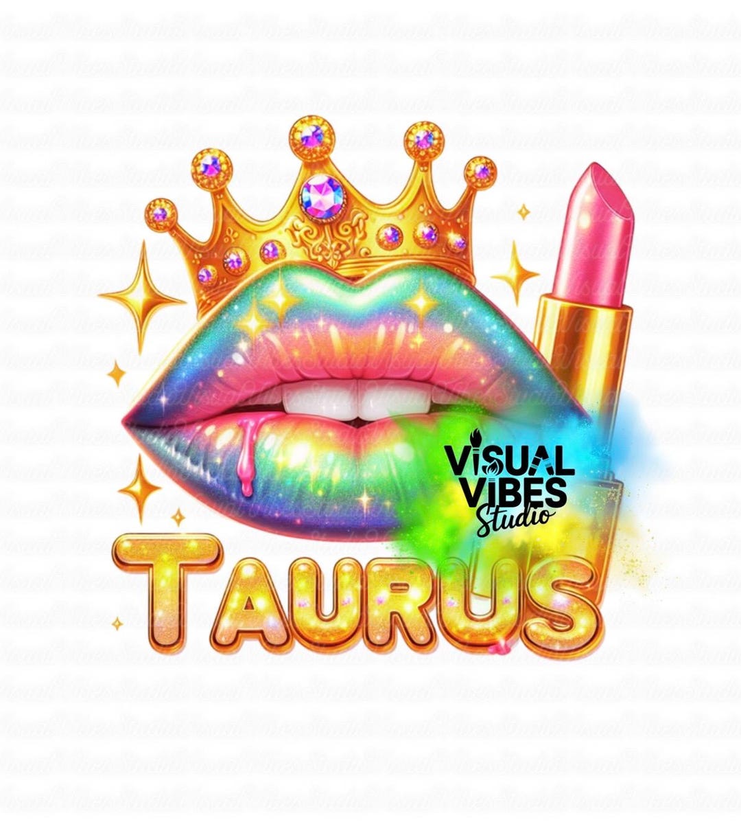 Taurus Lips PNG: Zodiac Sign, Crown, Lipstick (digital Download) - Etsy
