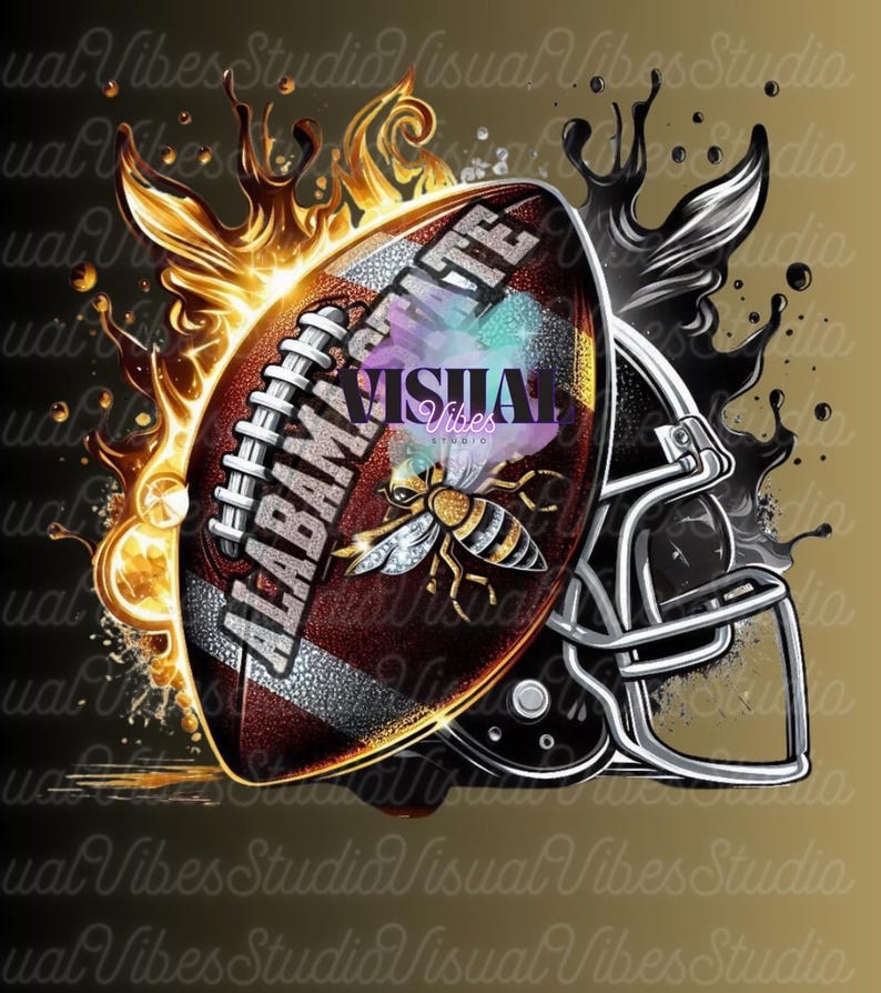 Alabama State Hornets PNG: Football Design (digital Download) - Etsy