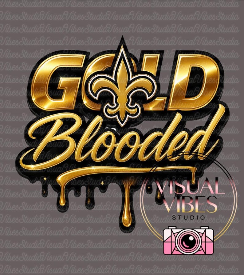 Gold Blooded Fleur De Lis PNG: New Orleans Football Design (digital ...