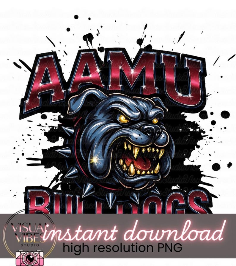 AAMU Bulldogs PNG, Fierce Bulldog Mascot Digital Download - Etsy