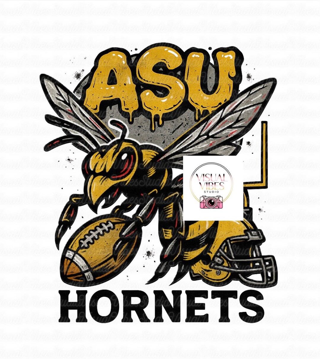 ASU Hornets Football PNG, Grunge Drip Design (digital Download) - Etsy
