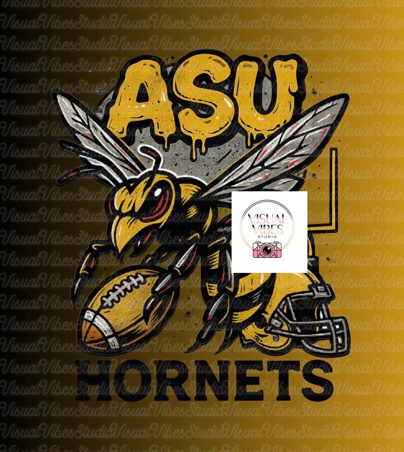 ASU Hornets Football PNG, Grunge Drip Design (digital Download) - Etsy
