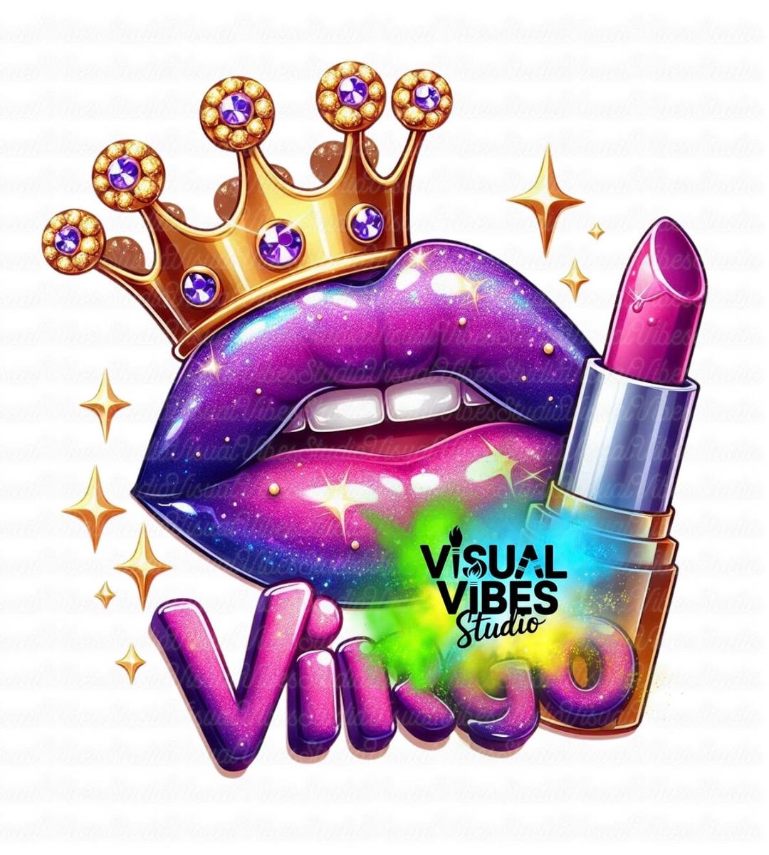 Virgo Lips PNG: Zodiac Crown, Lipstick Clipart (digital Download) - Etsy