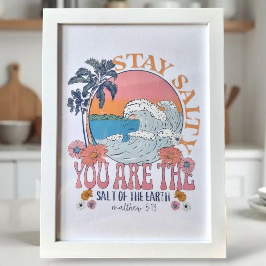 You Are the Salt of the Earth Matthew 5 13-16 Retro Stay Salty Print ...