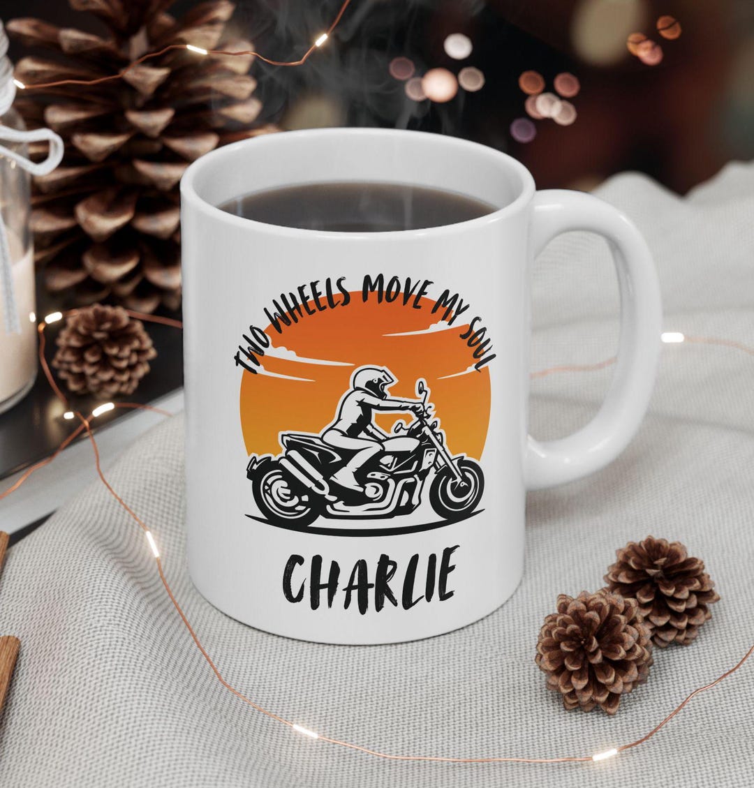 Sunset Ride Motorcycle Mug, Two Wheels Move My Soul Mug, Biker Gift ...
