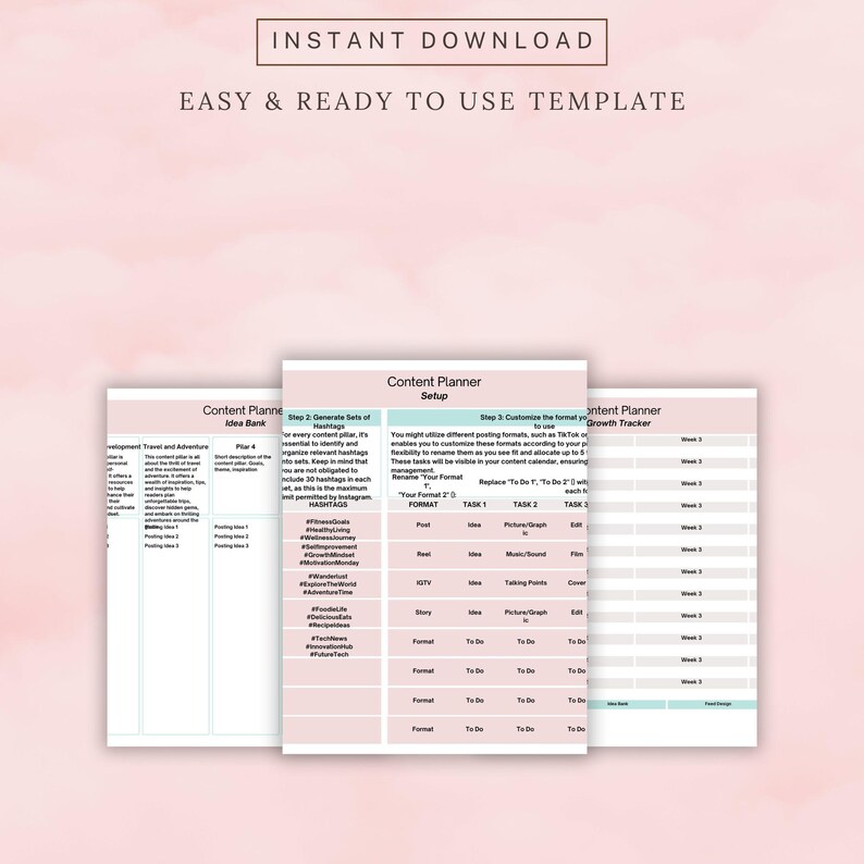 Canva Template Social Media Planner, Digital Content Creator Template ...