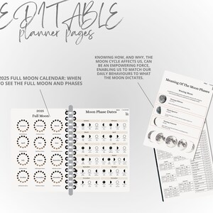 2025 Moon Journal | Moon Calendar | Witch | Astrology Planner | Tarot ...