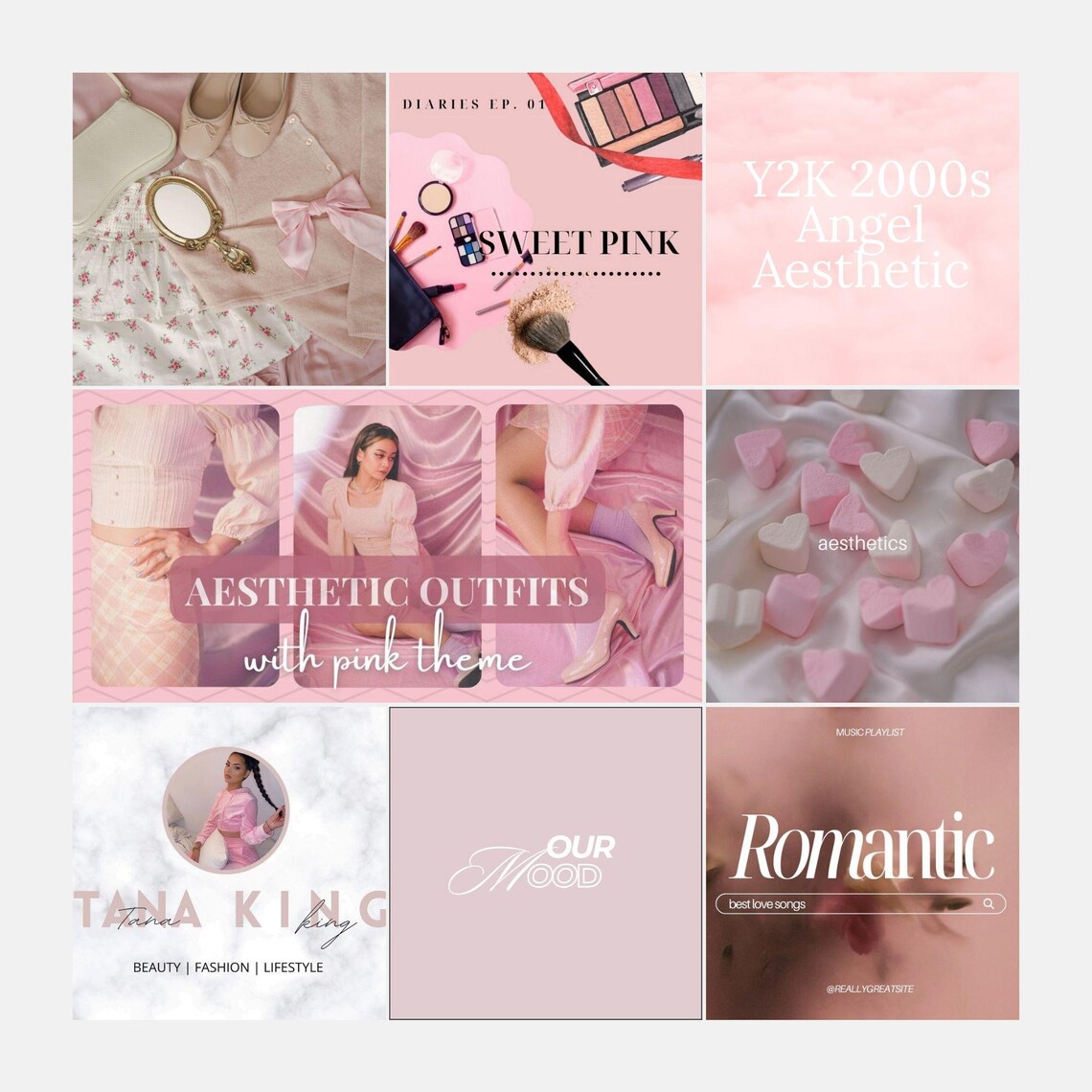 Pink Youtube Thumbnail Kit | Channel Banner, Intro, Outro, Video ...