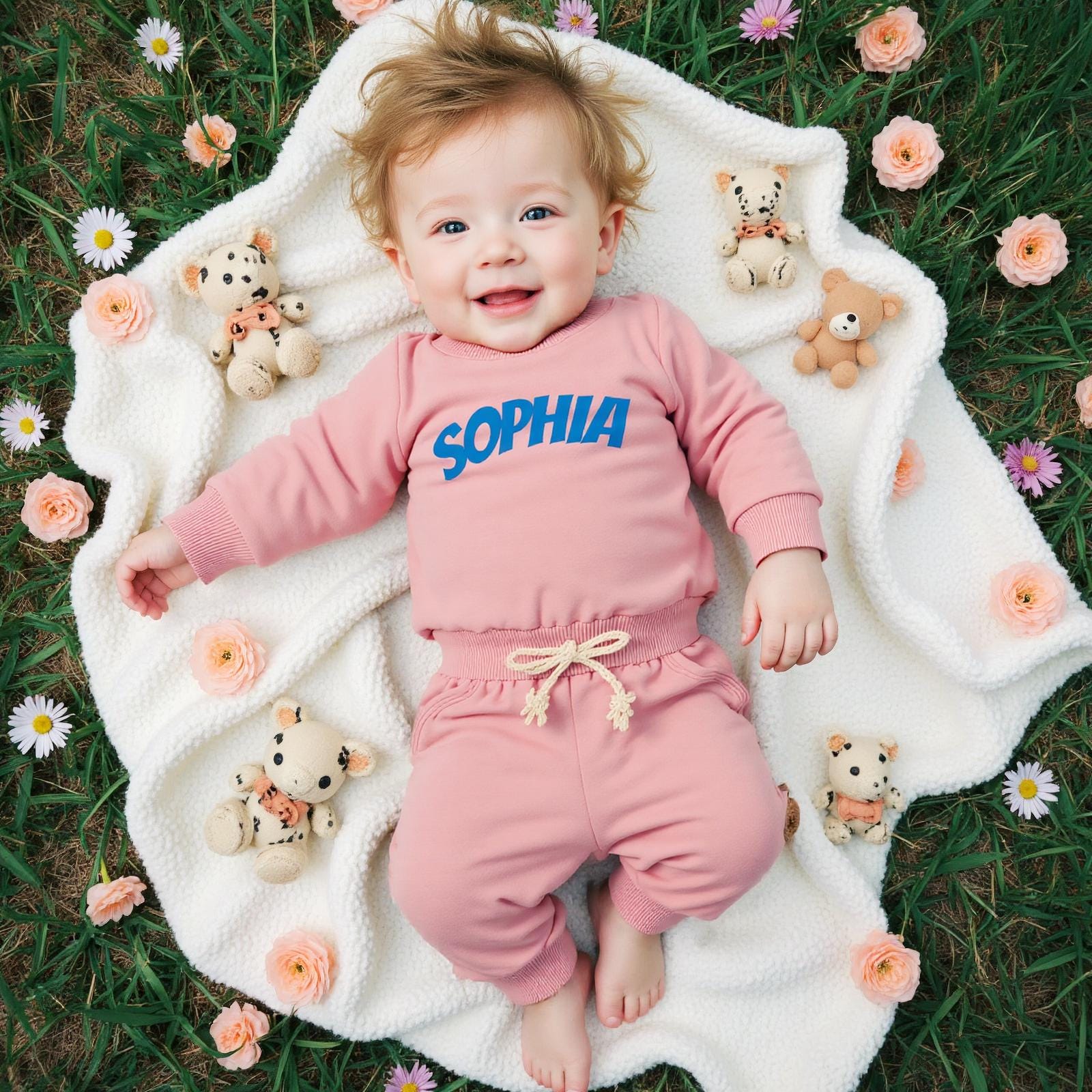 Custom Baby Sweatshirt & Jogger Set | Organic Cotton | Personalized ...