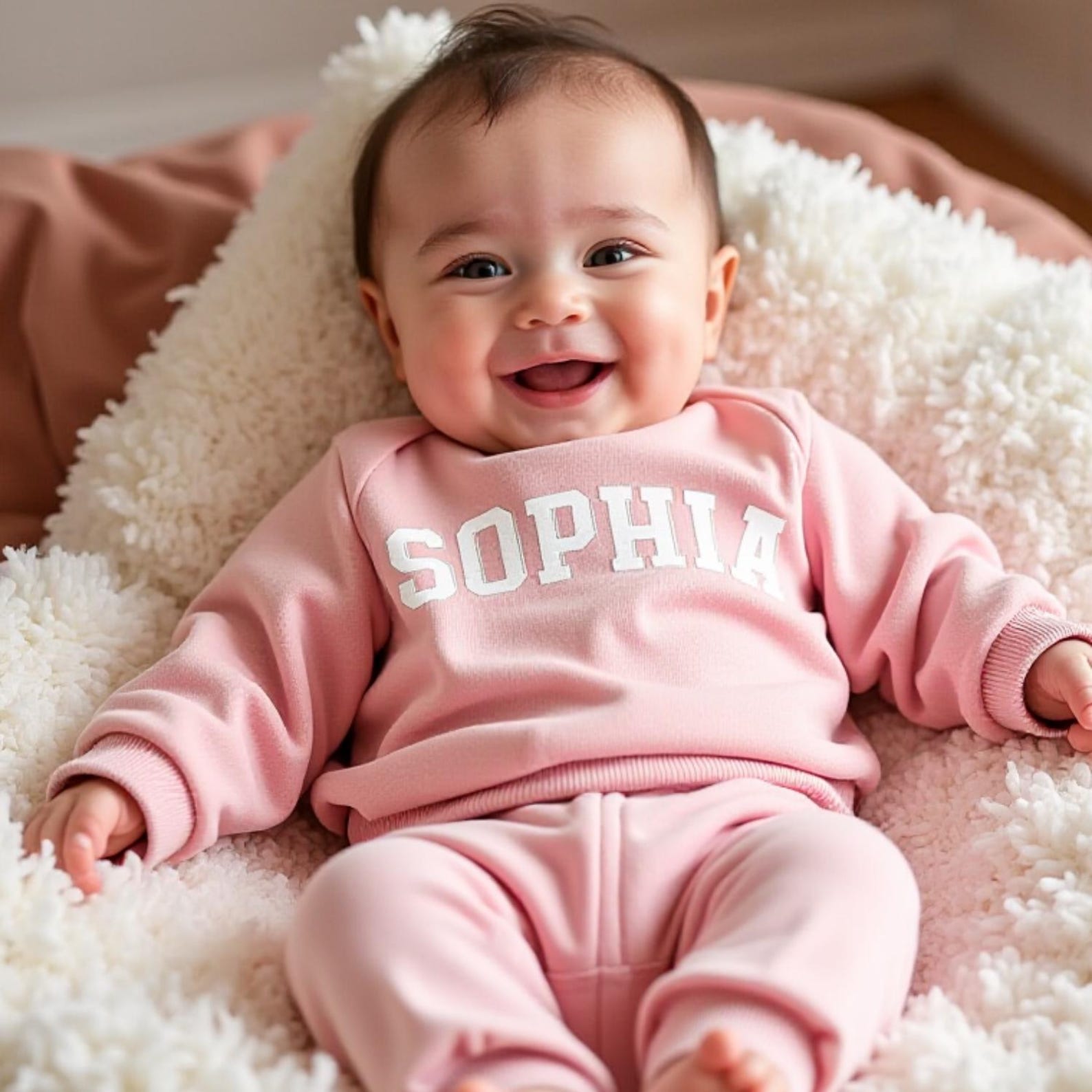 Custom Baby Sweatshirt & Jogger Set | Organic Cotton | Personalized ...