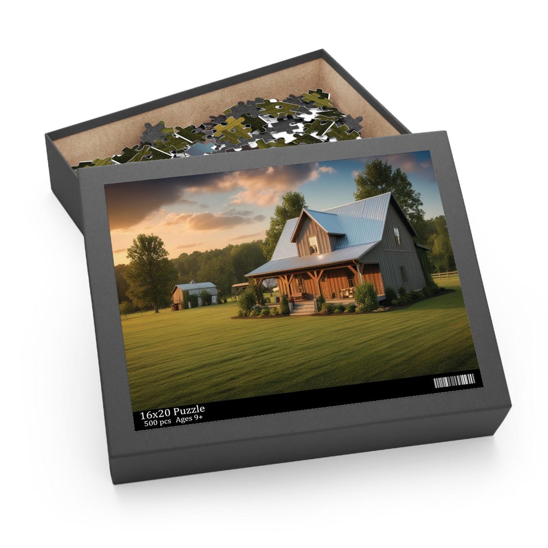 Sunset Country Barn Puzzle (500-piece) - Etsy