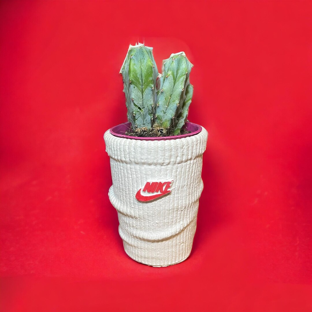 Planter Red Swoosh Sock Ceramic / Ceramic Sock - Etsy