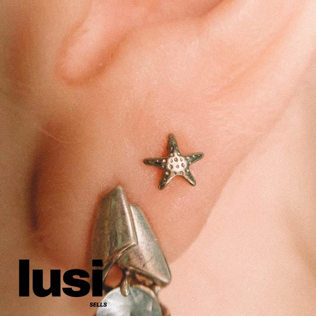 Labret Piercing Earring Tiny Starfish Labret Stud Earring Labret ...