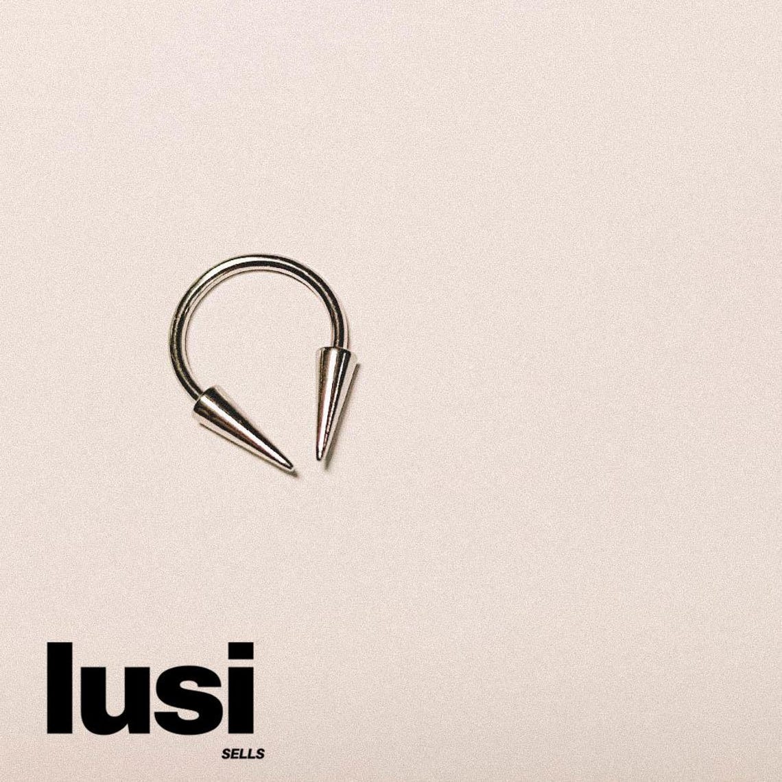 Cone Septum Ring Spike Nose Piercing Lip Jewelry Horseshoe Nose Ring ...