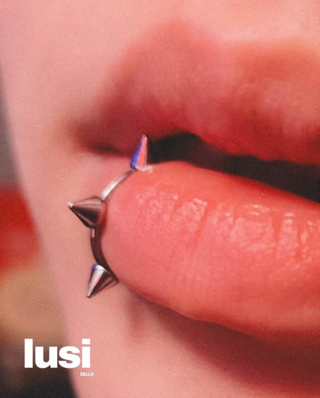 Non Pierced Spiked Lip Ring Minimalist Nose Ring Fake Lip Ring Faux ...