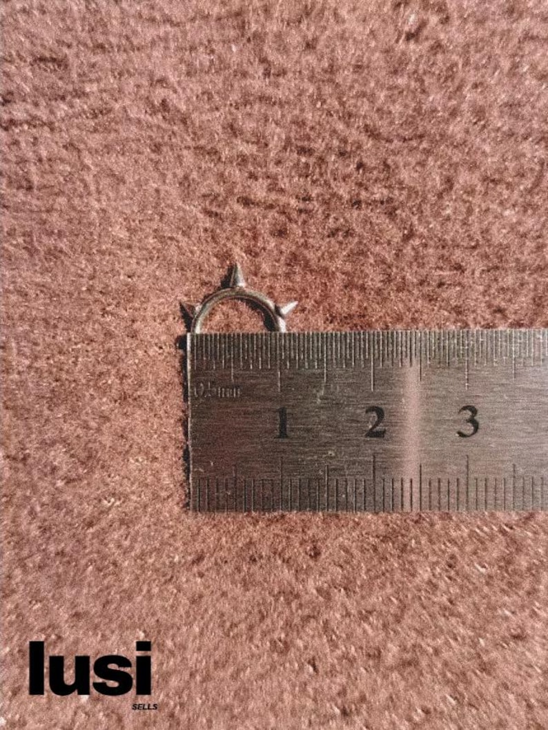 Spiked Septum Ring Punk Nose Ring Piercing 16G Cartilage Hoop Earrings Surgical Steel Facial ...