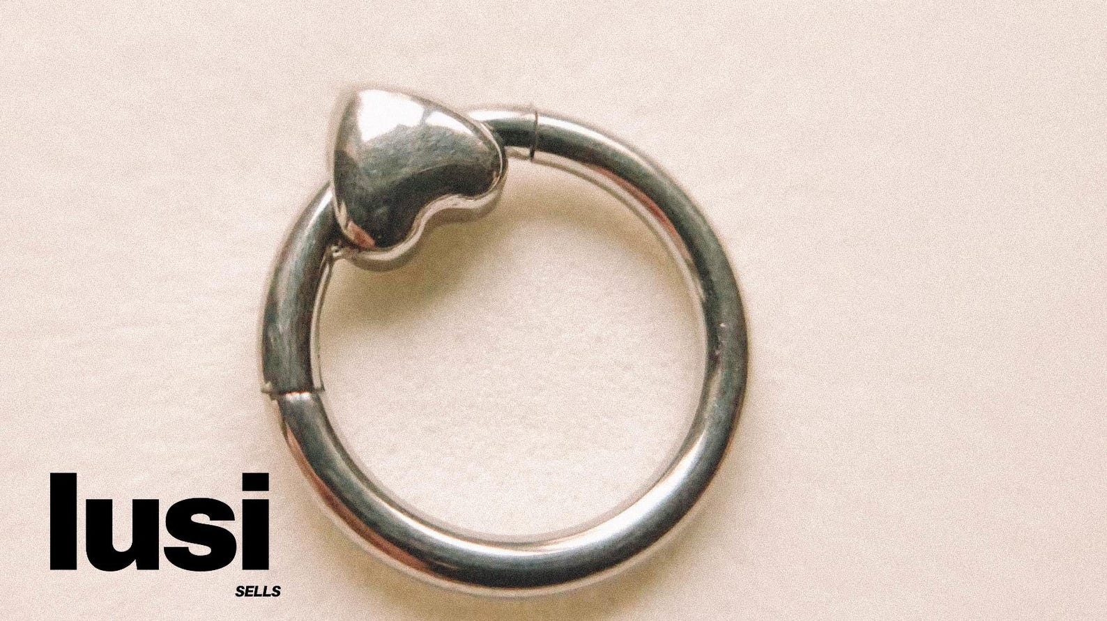 Heart Nose Piercing Heart Septum Piercing Titanium Septum Ring 16G Tiny ...