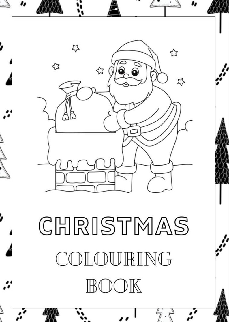 Printable Christmas Colouring Book - Etsy
