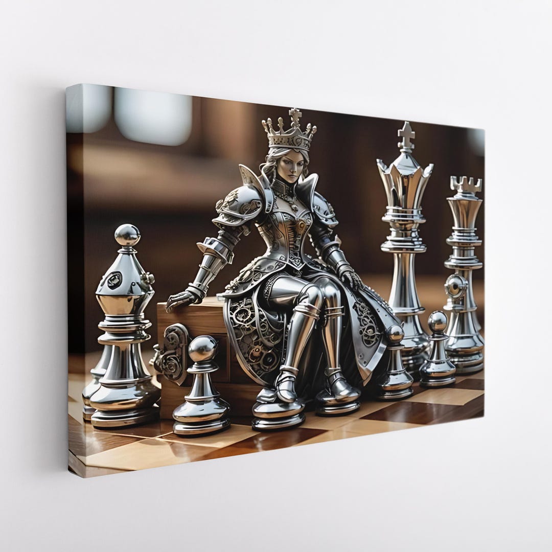Armored Chess Queen Wall Art Chess Decor, Chess Print, Chess Art, Chess ...