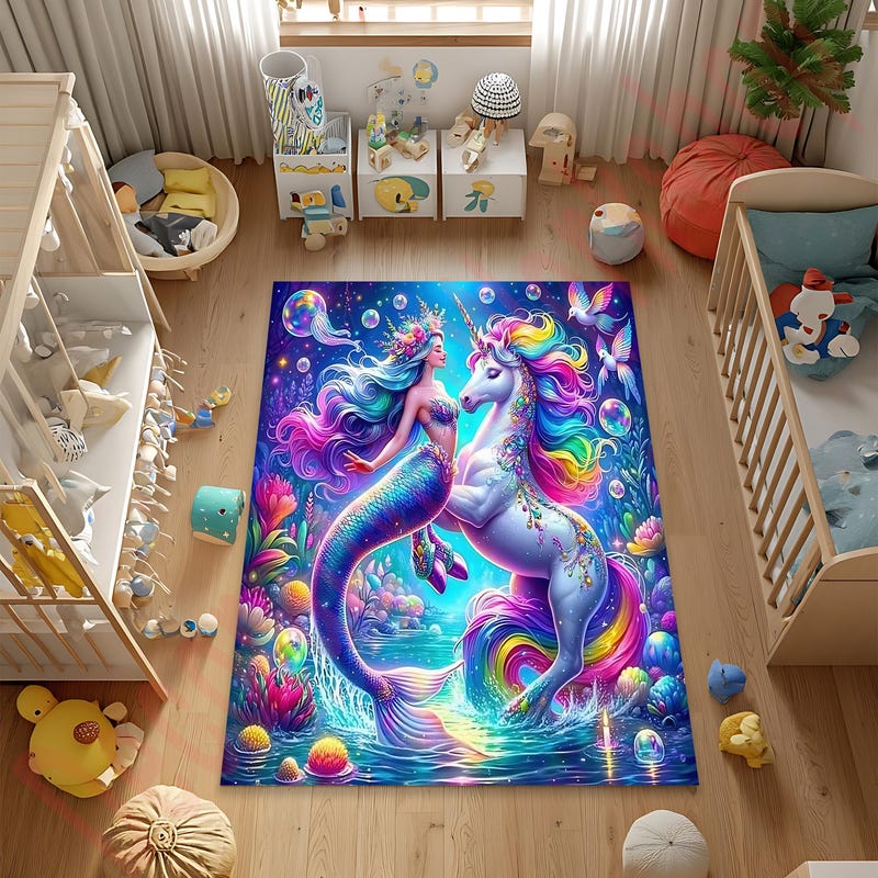 Mermaid Area Rug - Etsy